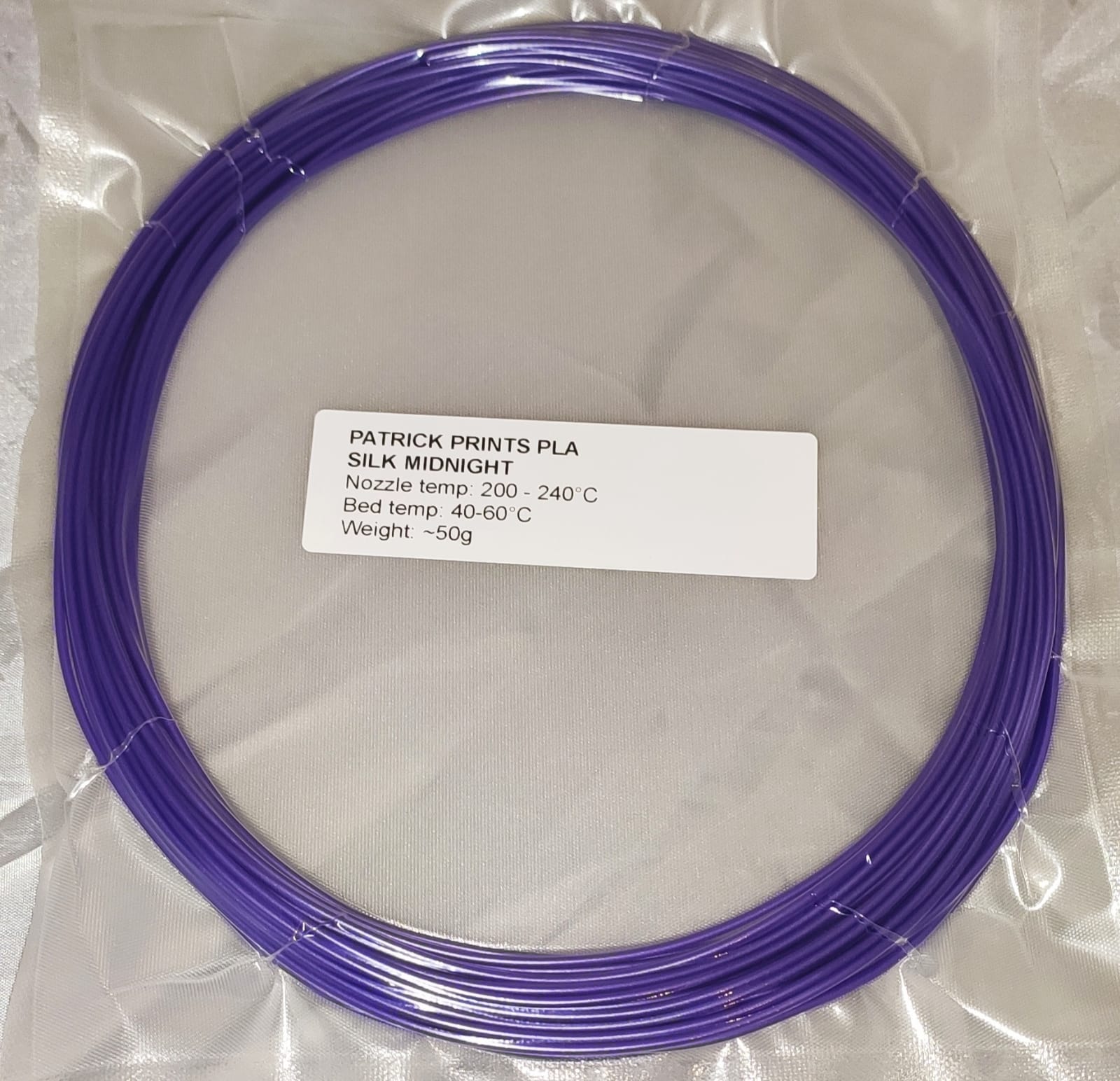 PATRICK PRINTS PLA SILK MIDNIGHT sample 50g