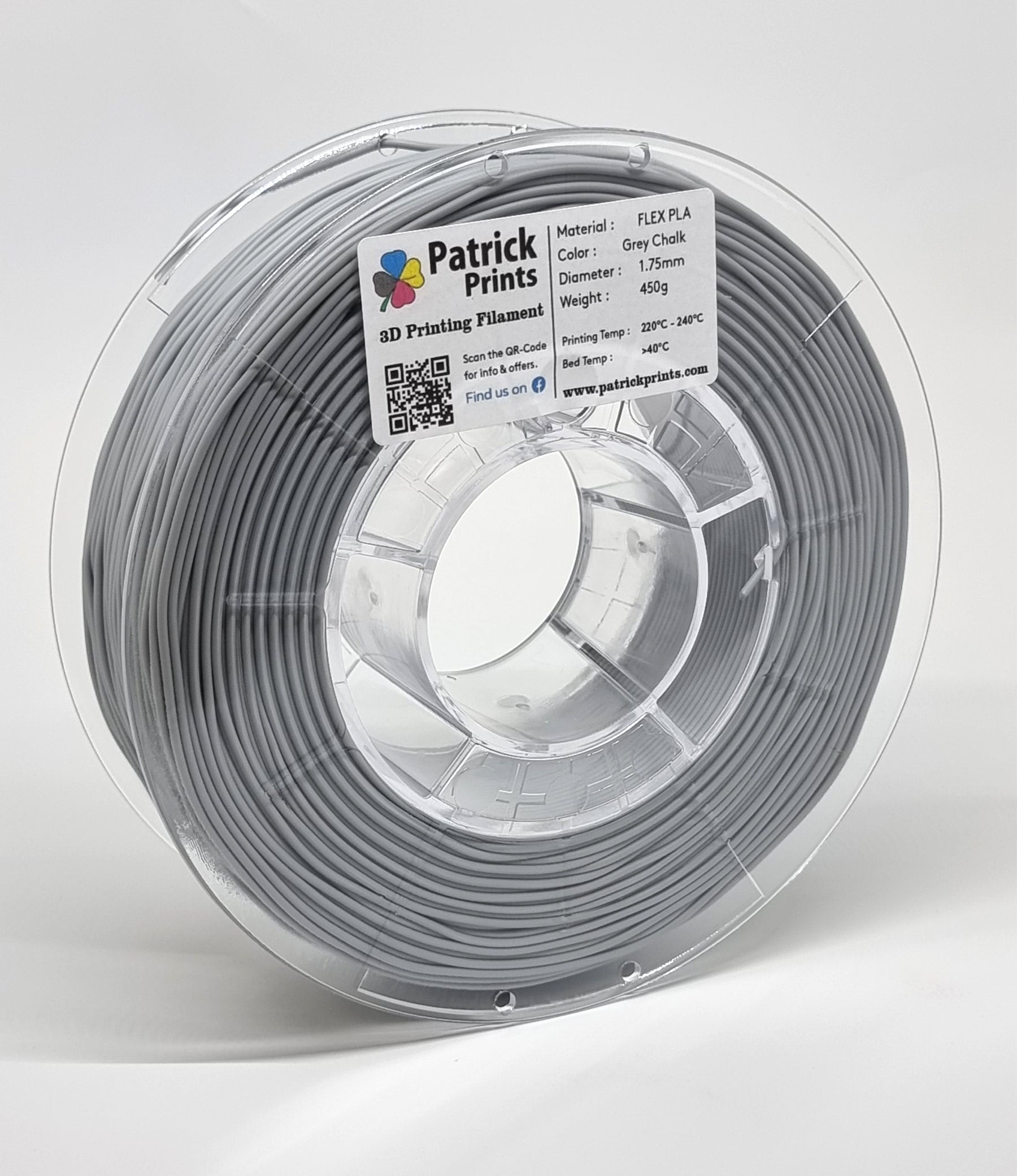 FLEX PLA - GREY CHALK - 450g 1.75mm