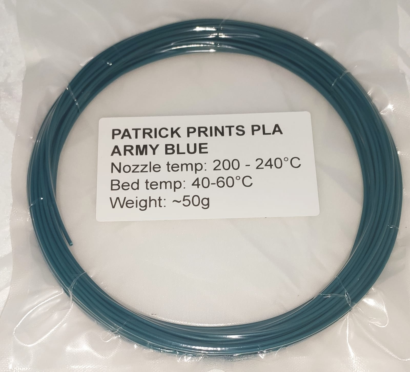 PATRICK PRINTS PLA ARMY BLUE sample 50g
